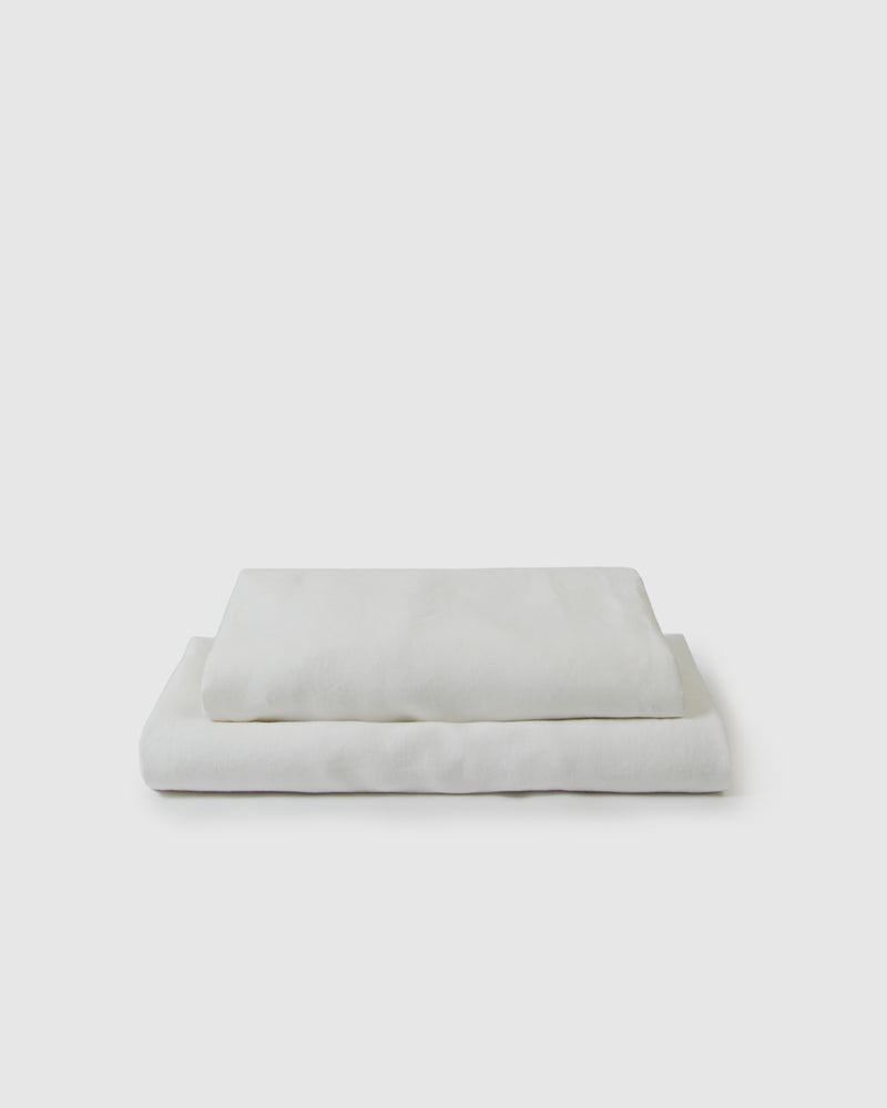 Marcel Linen Bedding - Milk